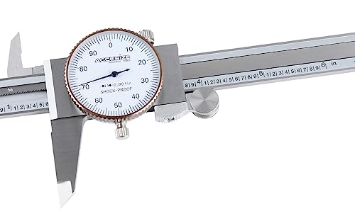 Accusize Industrial Tools 0-6 inch by 0.001 inch Precision Dial Caliper, Stainless Steel, in Fitted Box, P920-S216