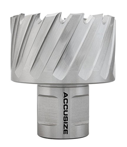 Accusize Industrial Tools H.S.S. Annular Cutter 2-1/2'' by 1'' Cutting Depth in Strong Box with 1 Pc Pilot Pin 5/16'' by 4'', 2080-2045Pin