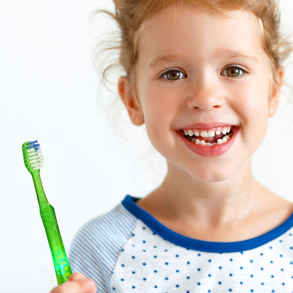 Firefly Light-Up Timer Kids Toothbrush with Suction Cup, Soft - 2 Count (Pack of 1), Assorted