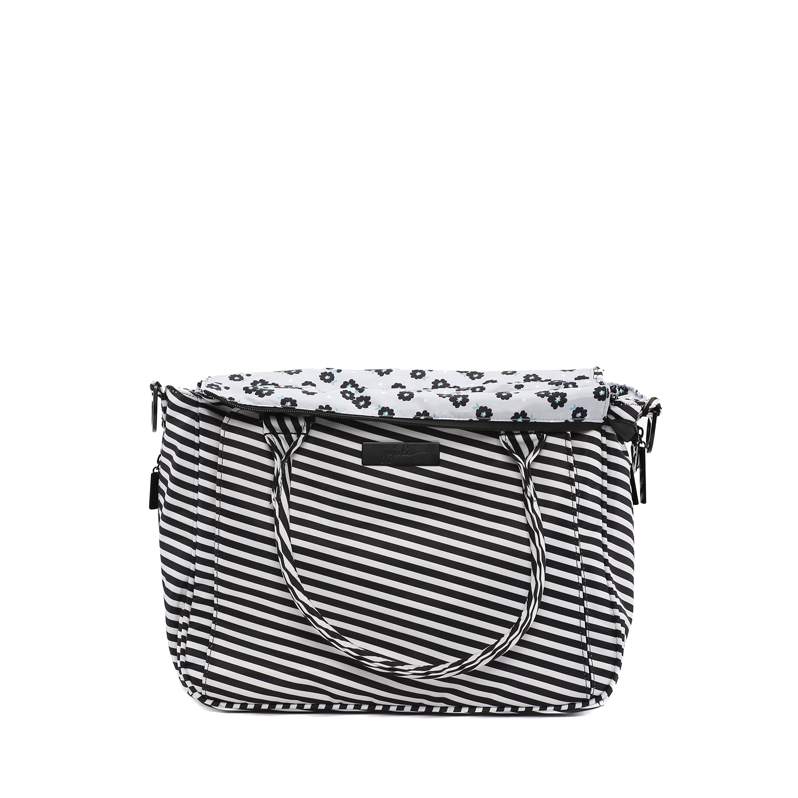 JuJuBe Be Classy Structured Multi-Functional Diaper Bag/Purse, Onyx Collection - Black Magic