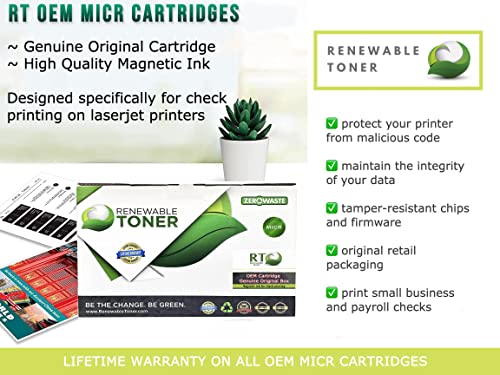 RT MICR Compatible Replacement for 58A CF258A 258A OEM Modified Toner | Laser Pro M404n M404dn M404dw MFP M428fdw M428fdn M428dw M404 M428 | 58X CF258X Check Printer Cartridge