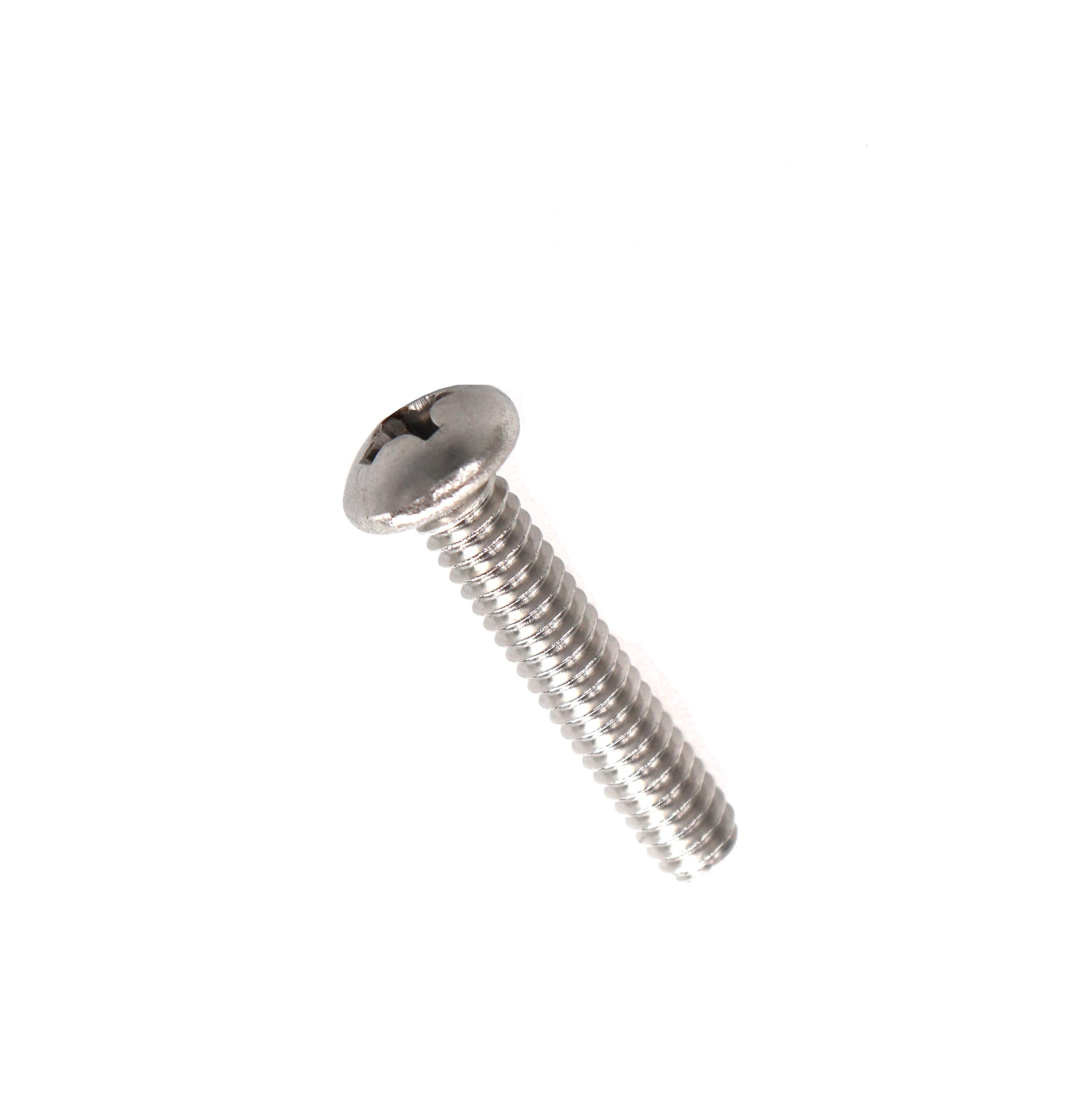 binifiMux 50pcs 1/4-20 Inch Round Head Phillips Machine Screws Assortment Kit, 304 Stainless Steel Silver Tone, 1/4 x 3/4,1,1-1/8,1-5/8,2 Inch