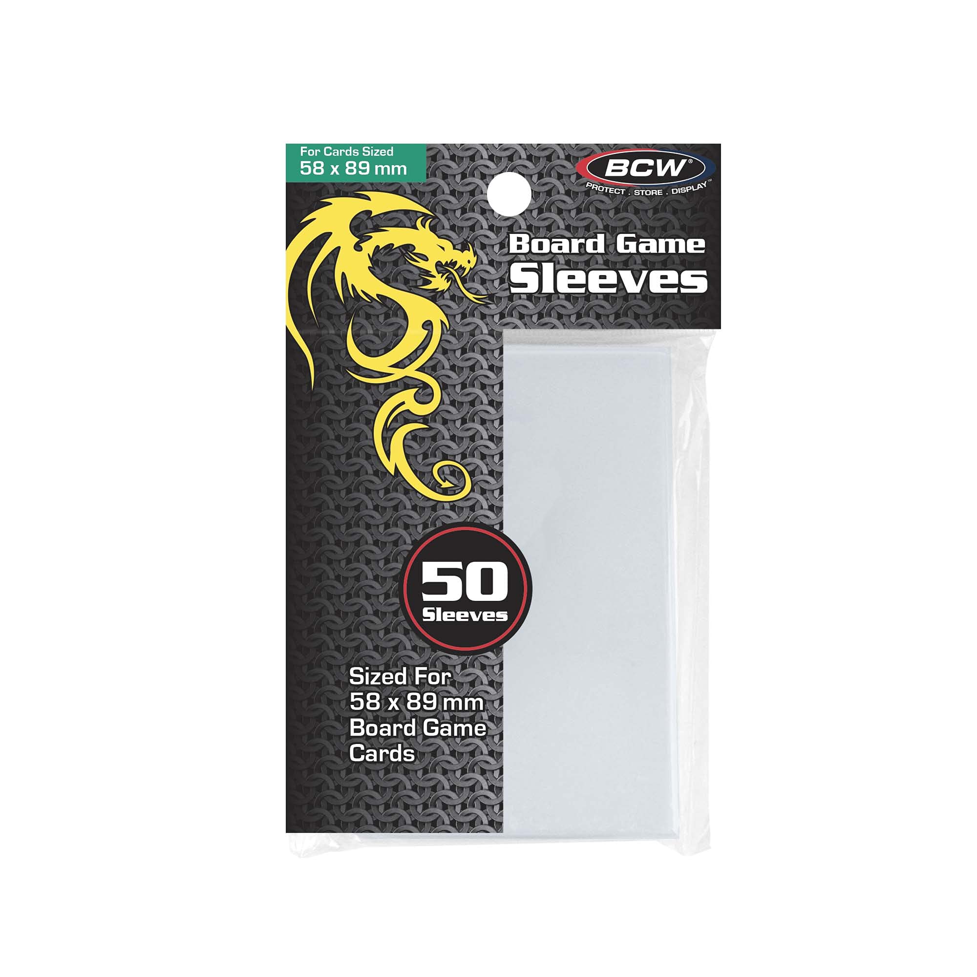 BCW Standard Chimera Board Game Card Sleeves | 58 x 89mm | Anti-Glare, Durable 4 Mil Polypropylene | Strong Welds for Lasting Protection | Perfect Fit for Popular Board Games