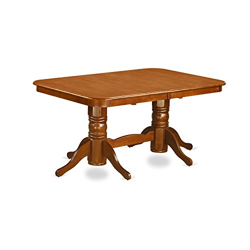 East West Furniture NANA7-SBR-C Dining Table Set, 7-Piece