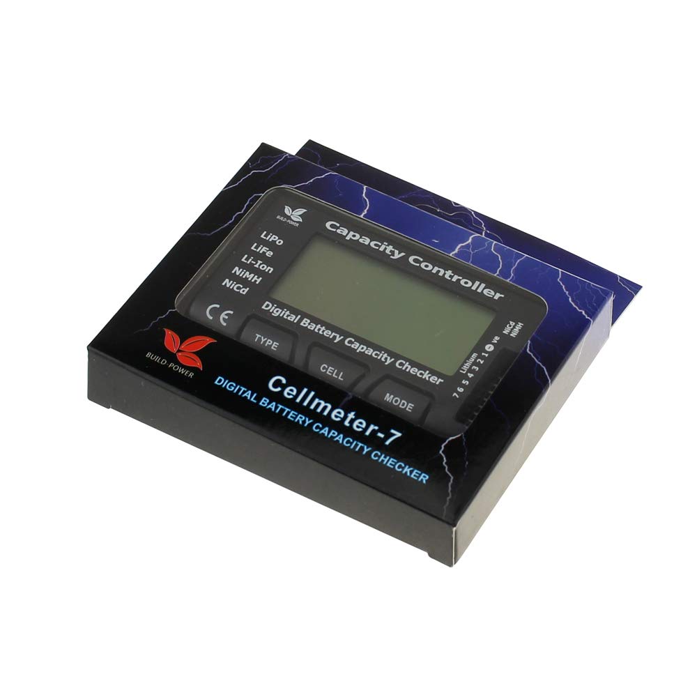 SoloGood RC Cellmeter 7 Digital Battery Capacity Checker Lipo Battery Tester RC Battery Voltage Tester for LiPo/Li-ion/Nicd/NiMH Cell Meter Battery Checker Tester