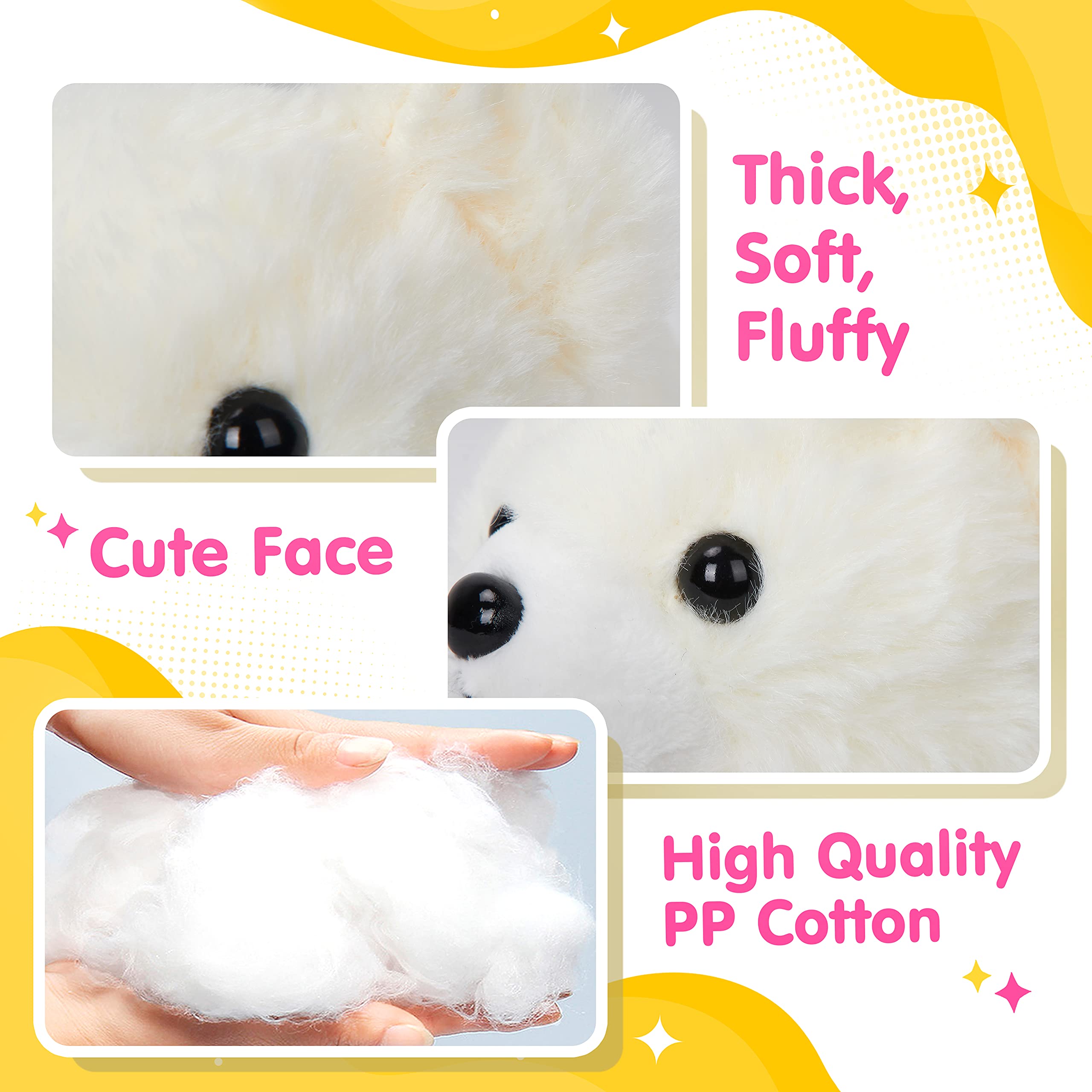 BSTAOFY Light up Polar Bear Stuffed Animal LED Night Light Soft Plush Toy Glow Gift for Kids on Christmas Birthday Valentine's Day, 11'', White