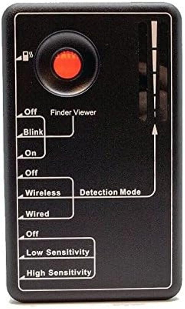 KJB RD-30 LawMate Pocket RF Detector, 3 Modes of Detections, Quickly Finds Hidden Cameras Using The Hidden Camrea Lens Finder, Can Detected Wired Cameras, Low and High Sensitivity
