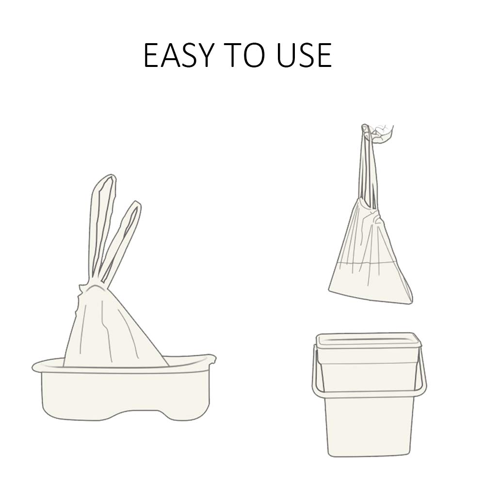 Potty Liners Disposable, Travel Potty Chair Liners with Drawstring Universal Training Toilet Seat Potty Bags Cleaning Bag for Kids Toddlers …
