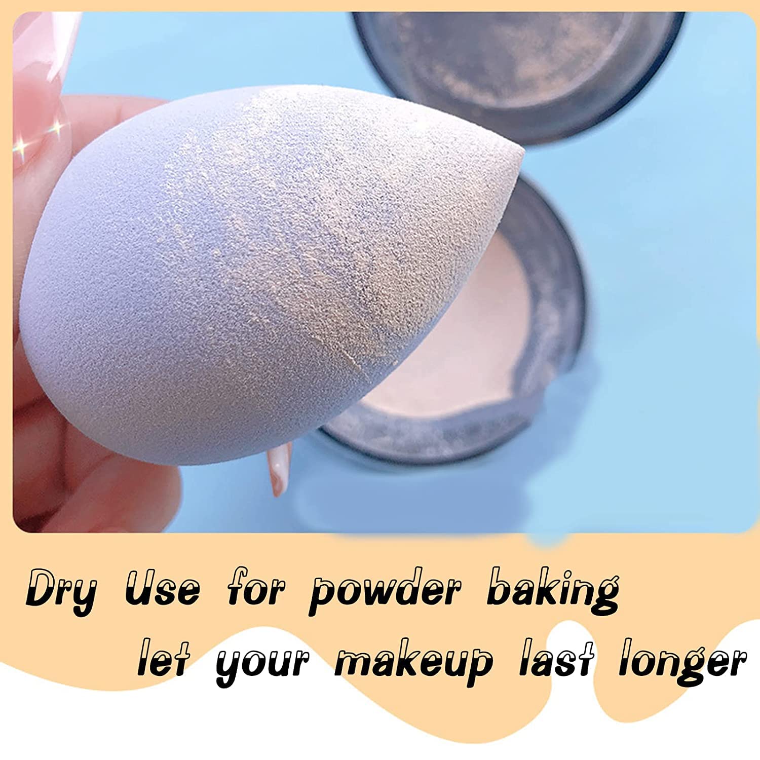 6pcs Daiso Pink Series Multi-color Makeup Sponge Set, Foundation Blending Beauty Blender, Flawless for Liquid Creams and Powders (A-PINK)