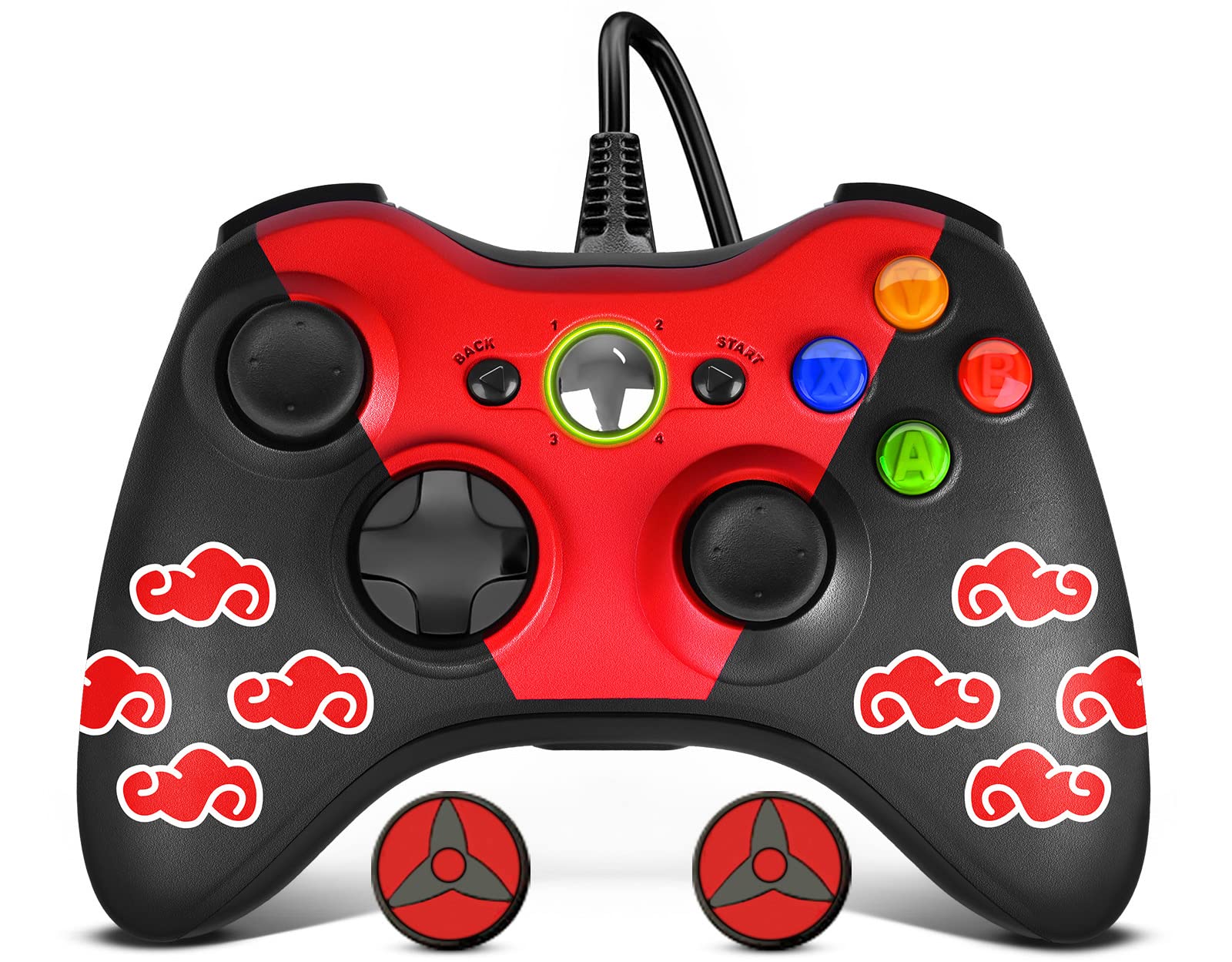 AchiIles Wired PC Controller for Xbox 360, Game Controller for Steam PC 360 with Dual-Vibration Compatible with Xbox 360 Slim and PC Windows 7,8,10,11