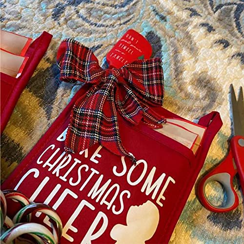 6PCS Christmas Pot Rack Baking Kit,Christmas Oven Mitts Ornament, Christmas Pot Holder Baking Kit,Kitchen Cooking Baking Gift for Friends Coworker Family