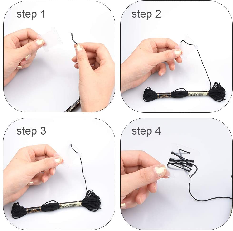 Acrice 25 Skeins White Embroidery Floss Black Embroidery Threads Cotton Cross Stitch Threads for Friendship Bracelet String and DIY Embroidery Project (25 Skeins White)