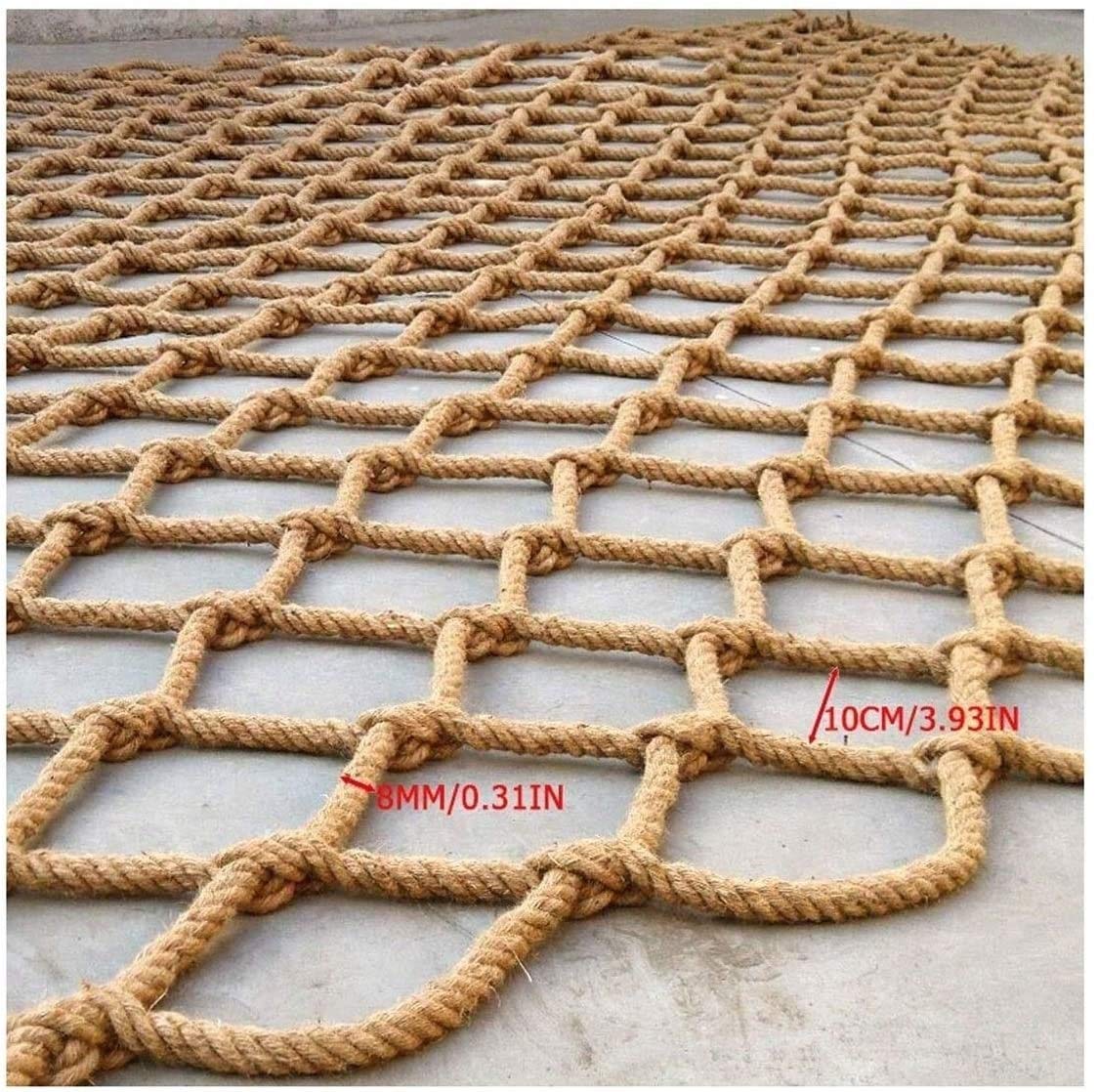RZM Wall Decor Rope Net, Climbing Net for Kids Stair Balcony Railing Safety Net Hammock Fence Net Cargo Tree House Climb Nets Playground Children Swing Child Safety Netting for Balcony