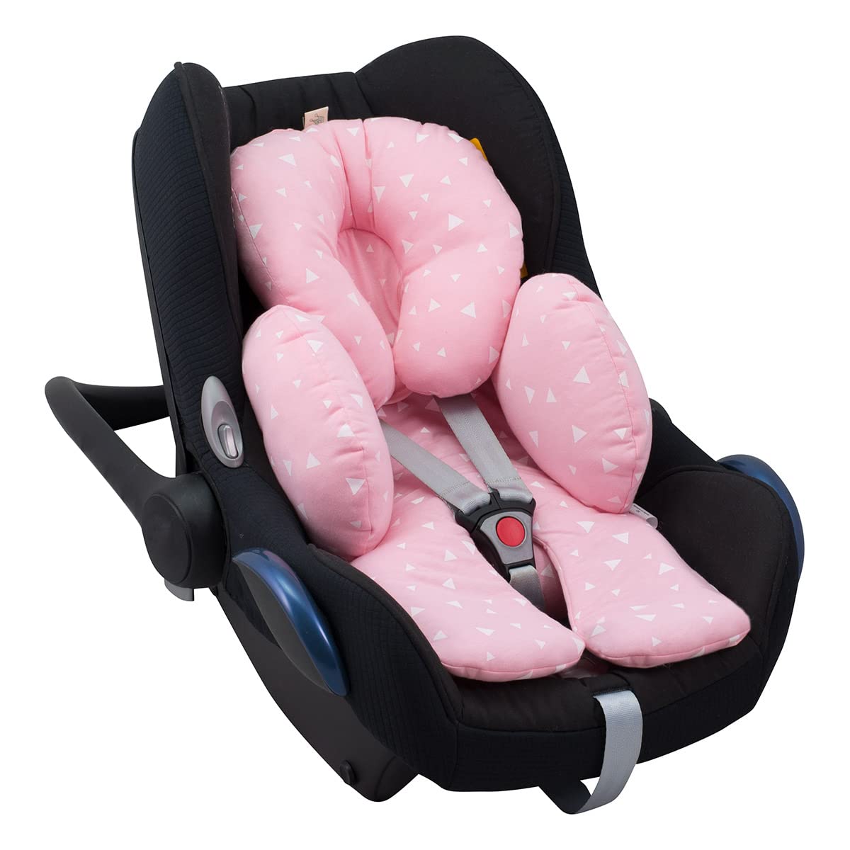 JYOKO Kids Reducer Cushion Infant Head & Baby Body Support Antiallergic 100% Cotton (Head, Body and Back Support, Pink Sparkles) 3 Parts