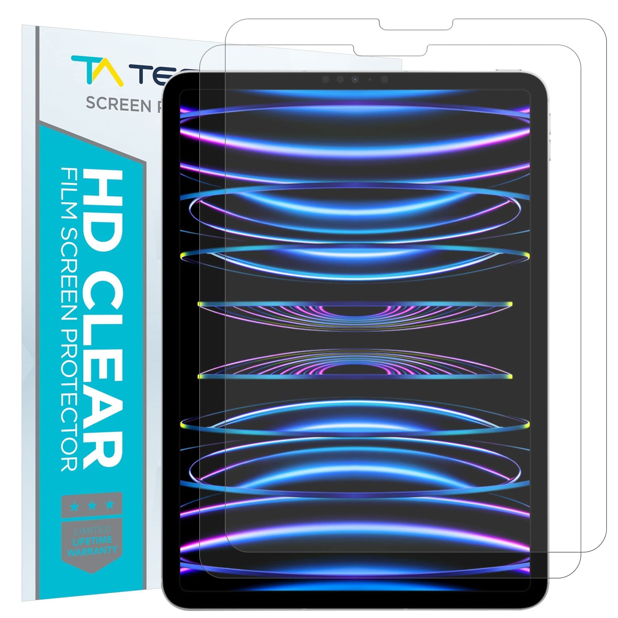 Tech Armor Anti-Glare/Anti-Fingerprint Plastic Film Screen Protector (Not Glass) Designed for Apple iPad Pro 11-Inch 2020 and 2018 [Pack of 2]