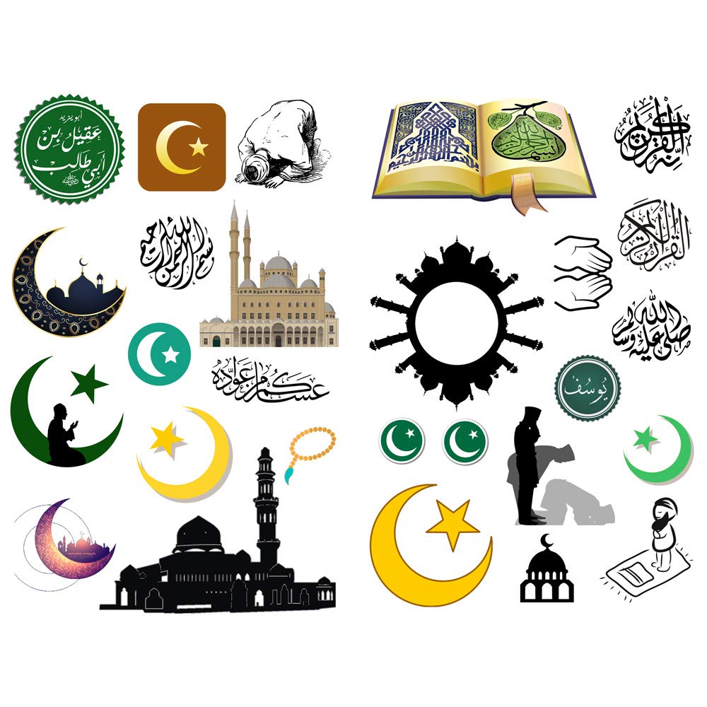 Seasonstorm Islam Muslin Logo Aesthetic Diary Travel Journal Paper Stickers Scrapbooking Stationery Sticker Flakes Art Supplies (PK436)