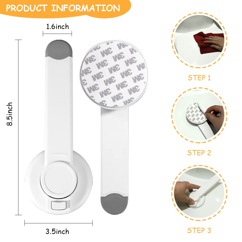 Baby Toilet Lock for Child Safety,2 Pack Baby Proof Toilet Seat Lock,Fit for Most Toilet Lid,No Tools Installation