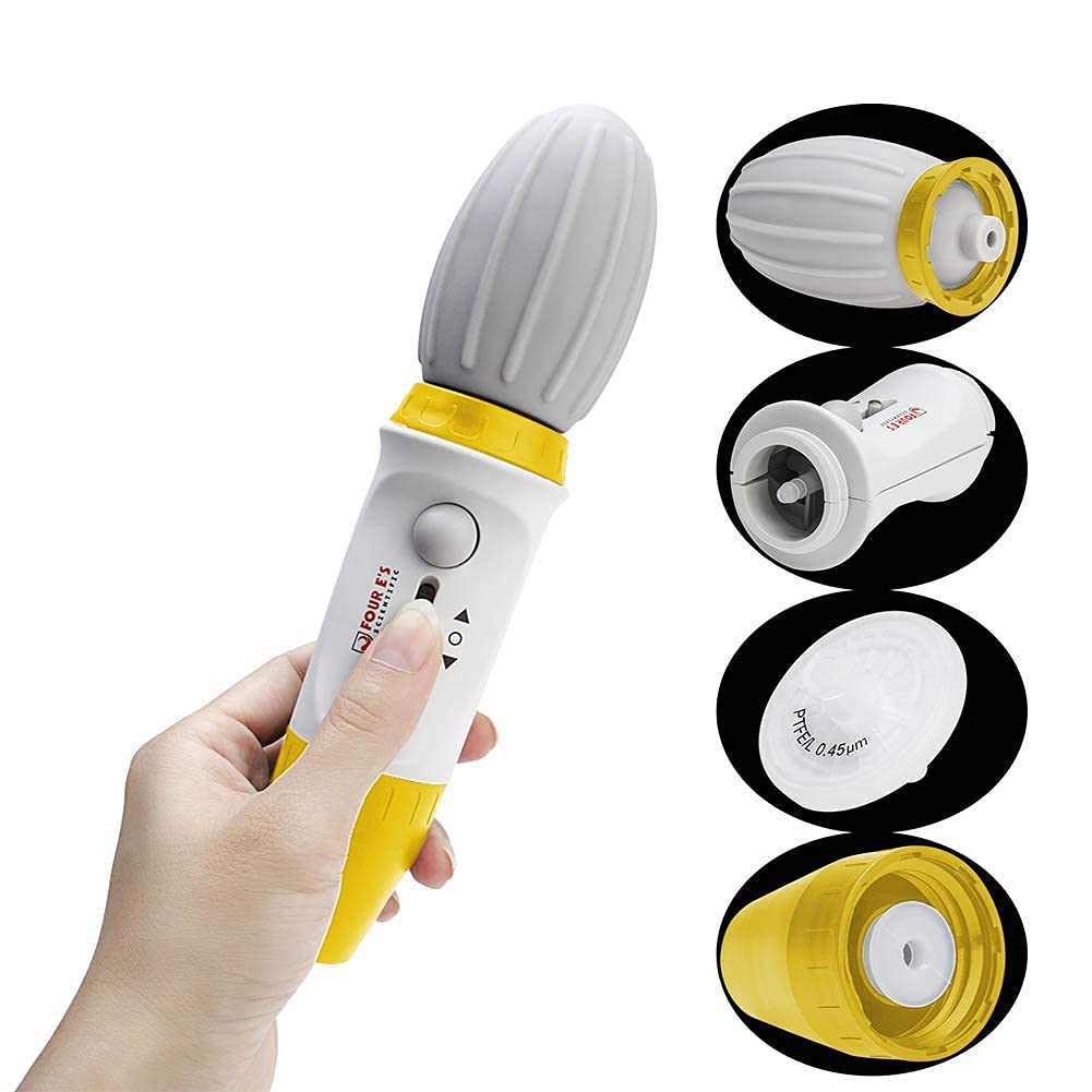 Lab Serological Pipette Controller, Four E's Scientific Manual Pipette Filler, 0.1-100mL, Yellow