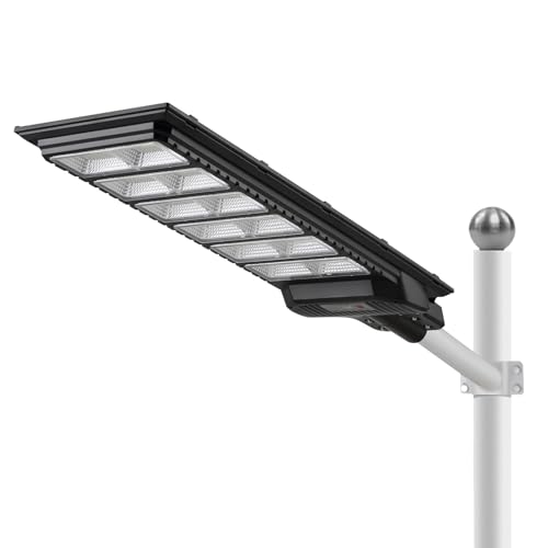 VEVOR 600W Solar Street Light, LED Solar Flood Lights Outdoor 60000lm with Infrared Remote Control, IP66 Waterproof Security Solar Motion Sensor Lamp for Garden Yard Home Path Garage Parking Lot