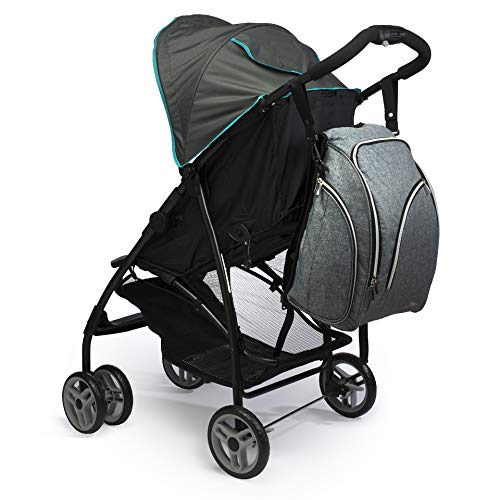 JOHAR Diaper Backpack, Travel Diaper Backpack with Changing Mat | Anti-Theft Travel Bag w/Insulated Bottle Pocket, Waterproof Pocket, Wipes Storage, Laptop Sleeve, Stroller Straps | Grey