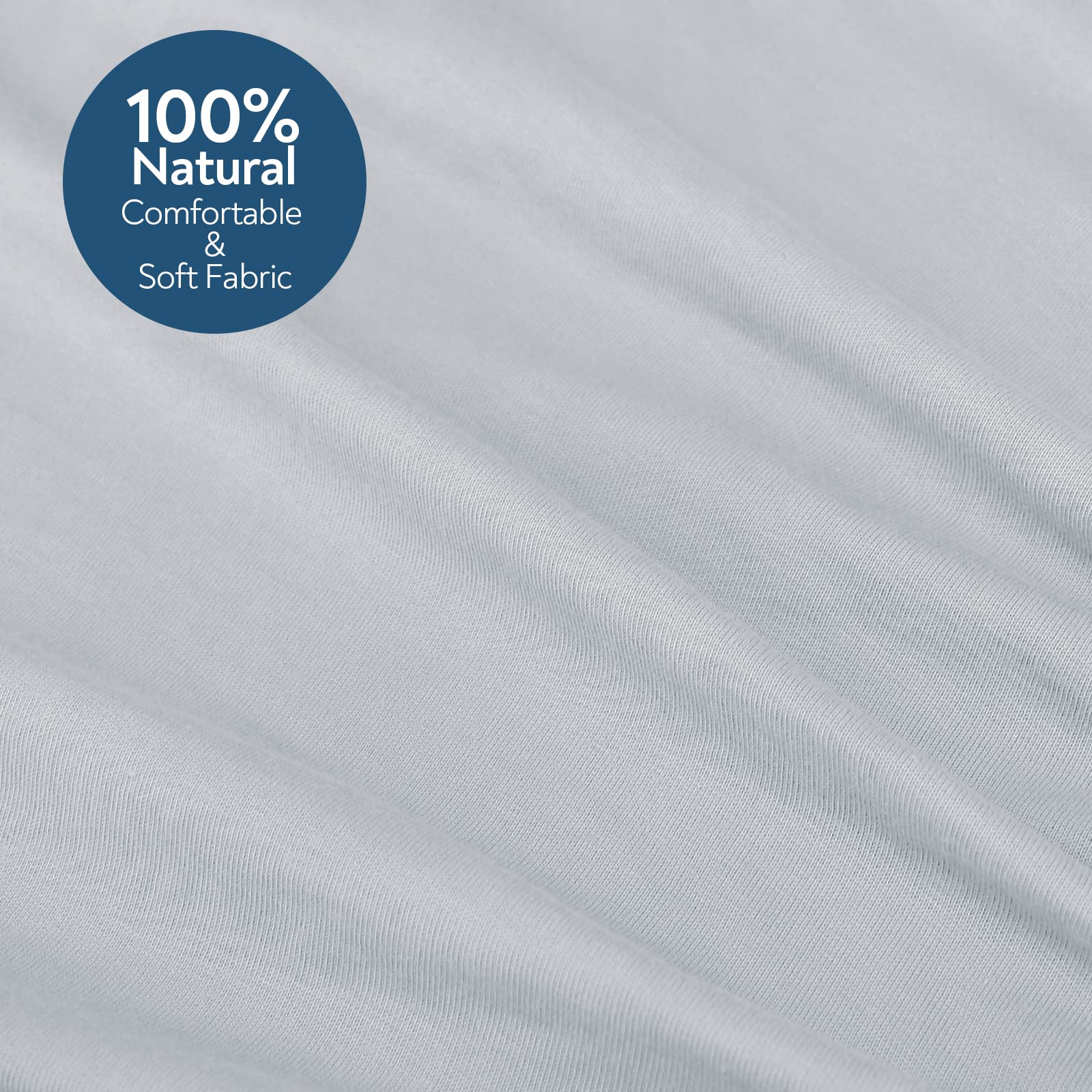 Baby Waterproof Bassinet Mattress Pad Cover and 100% Cotton Bassinet Sheet(Grey), 16" x 32"