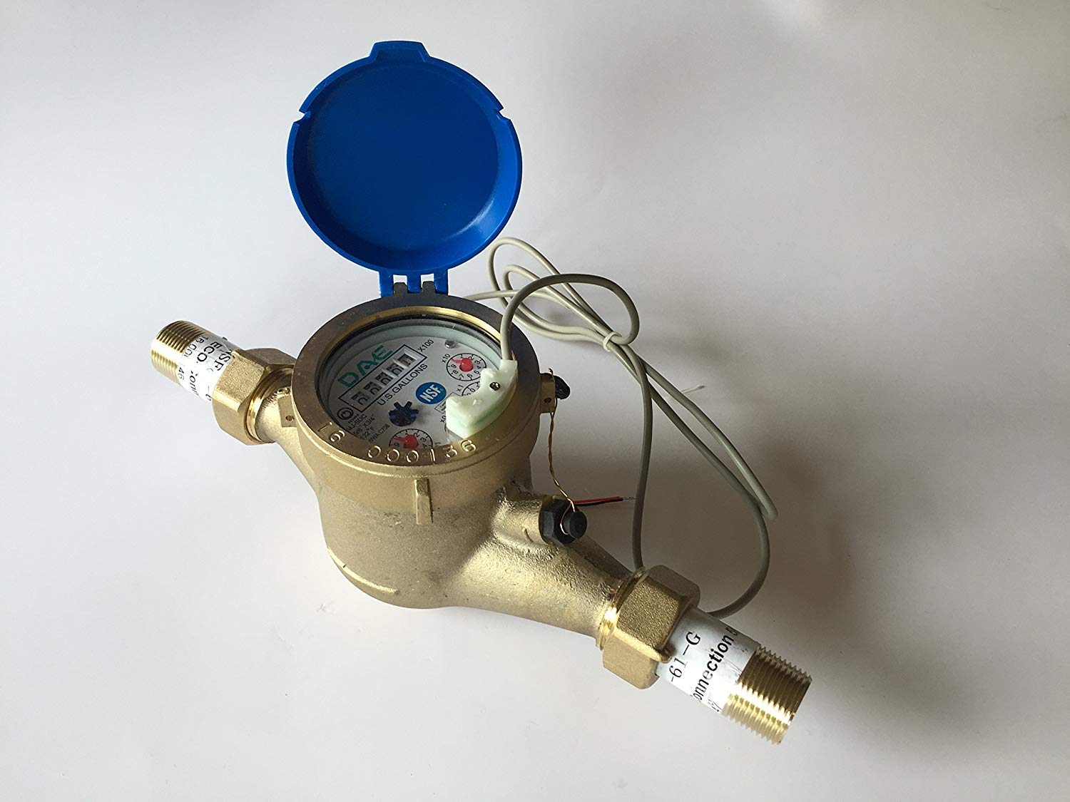 DAE C-75NL 1pcs 3/4" NonLead Water Meter Coupling, 3/4" Male NPT, 1" Female NPSM