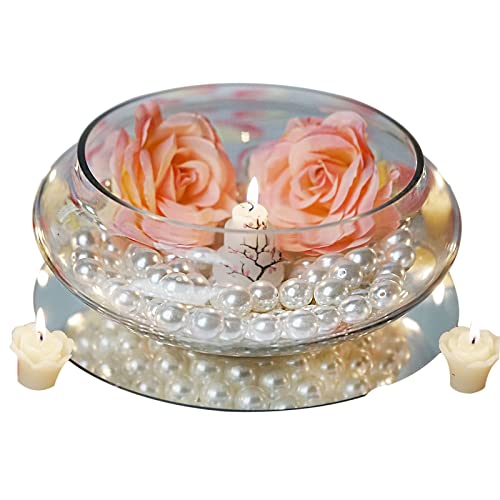 Efavormart Clear Floating Candle Glass Vase Bowls for Wedding Party Birthday Centerpieces Home Decorations Supplies - 10"