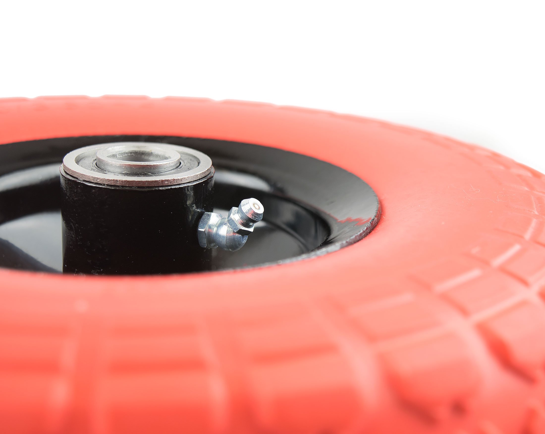 NK WFFOR10 Heavy Duty Solid Rubber Flat Free Tubeless Hand Truck/Utility Tire Wheel, 4.10/3.50-4" Tire
