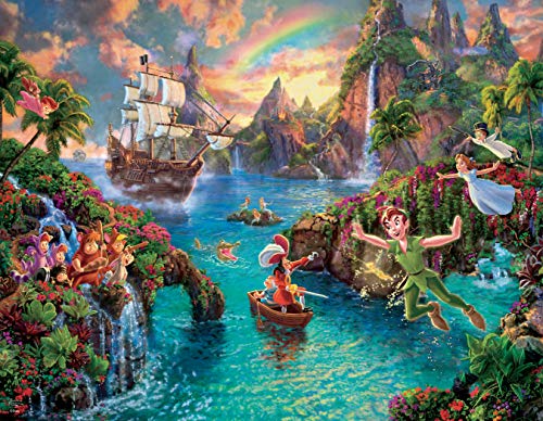 Ceaco - 4 in 1 Multipack - Thomas Kinkade - Disney Dreams Collection - Tangled, Sleeping Beauty, Peter Pan, & Mickey and Minnie - (4) 500 Piece Jigsaw Puzzles