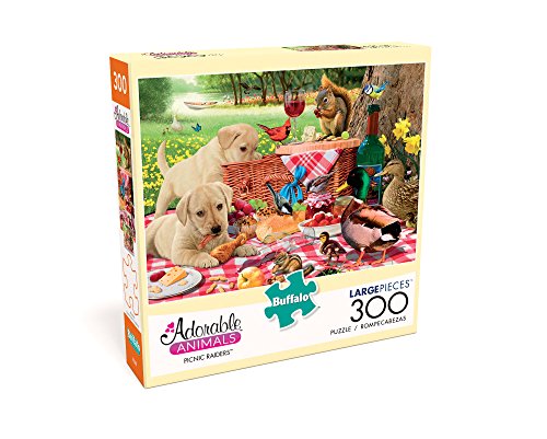 Buffalo Games - Picnic Raiders - 300 LARGE Piece Jigsaw Puzzle , Red