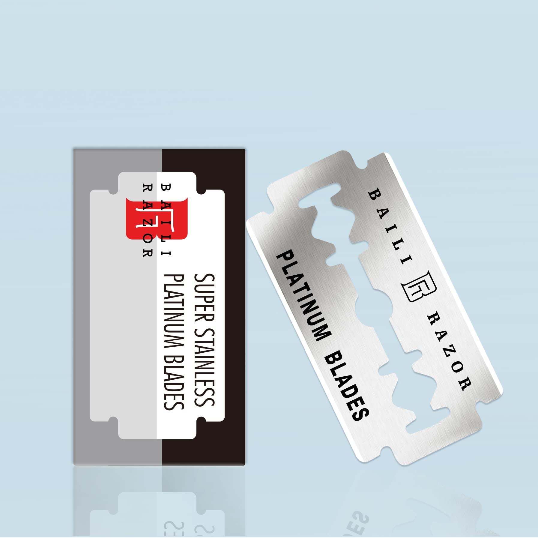 50 Counts Double Edge Safety Razor Blades - Refill for Men's Women's Wet Shaving - Platinum Swedish Stainless Steel, for a Smooth & Close, Precise and Clean Shave