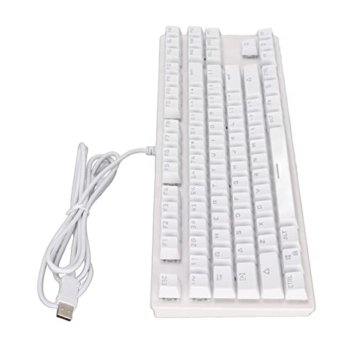Acogedor Mechanical Keyboard, 87 Keys RGB Backlit Blue Switch Gaming Keyboard with 9 Lighting Modes for Computer Gaming Lovers, Plug and Play