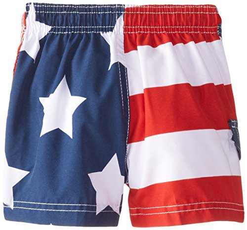 Kanu Surf Boys' Baby American Flag Swim Trunk, Multicolour, 18 Months