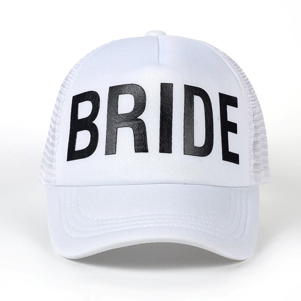 6 Pack Team Bride Mesh Hat Bachelorette Party Bridal Wedding Shower Truck Caps Adjustable