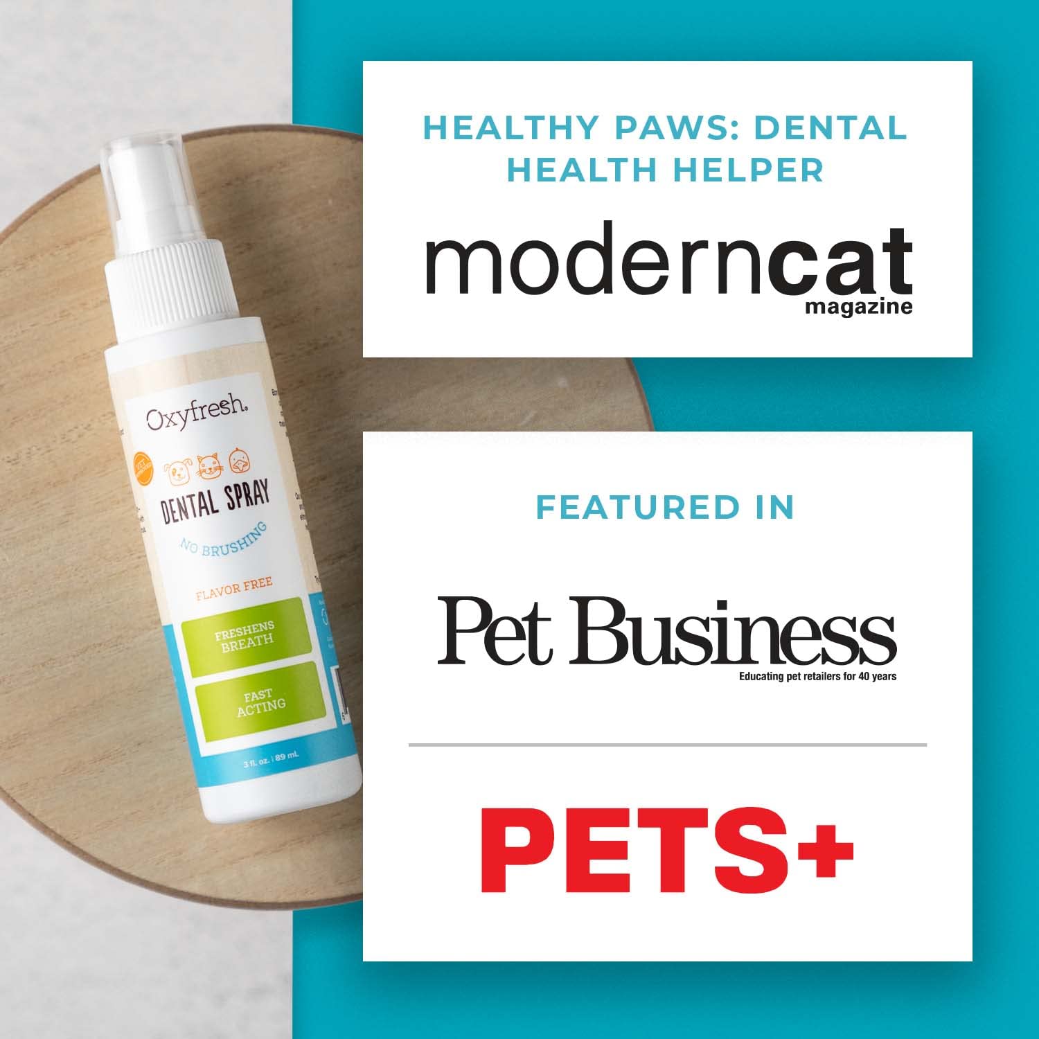 Oxyfresh Advanced Pet Dental Spray β Instant Pet Fresh Breath: Easiest No Brushing Pet Dental Solution for Dogs and Cats β Best Way to Fight Pet Plaque, Keep Teeth & Gums Healthy. 8oz.