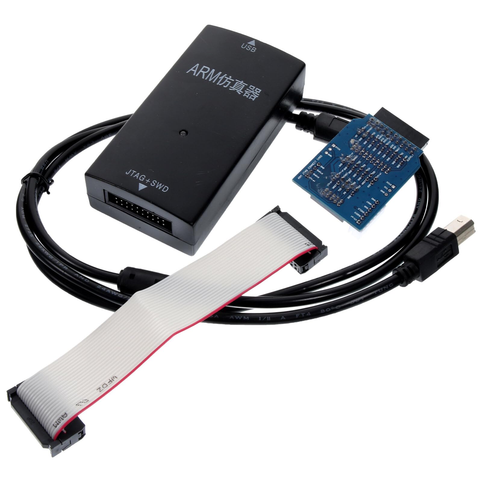 Scicalife USB JTAG Emulator Debugger Programmer V9 ARM Emulator High-Speed Download Black Adapter Board