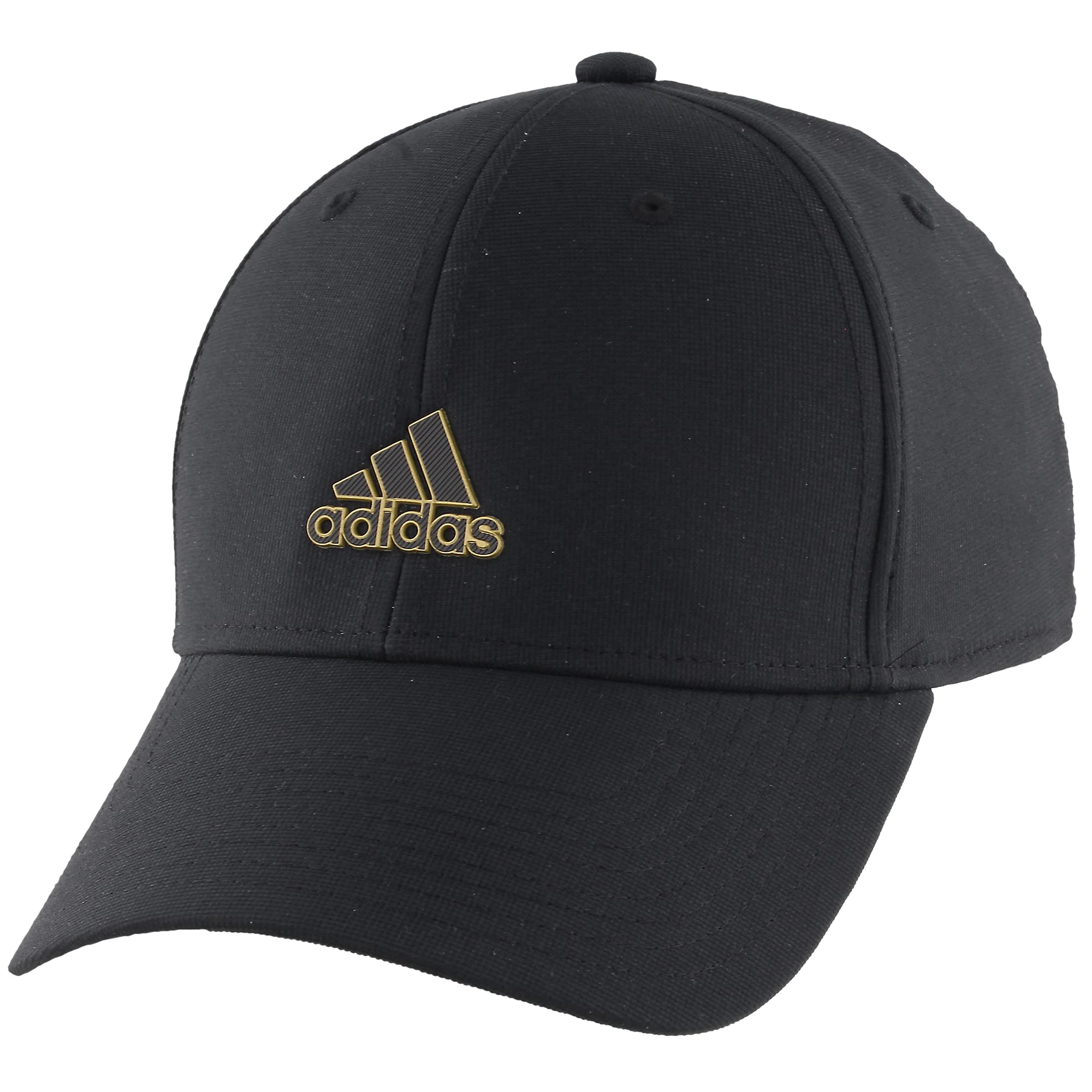 adidas Men's Stadium II Stretch Fit, Black/Gold Metallic, Large-X-Large