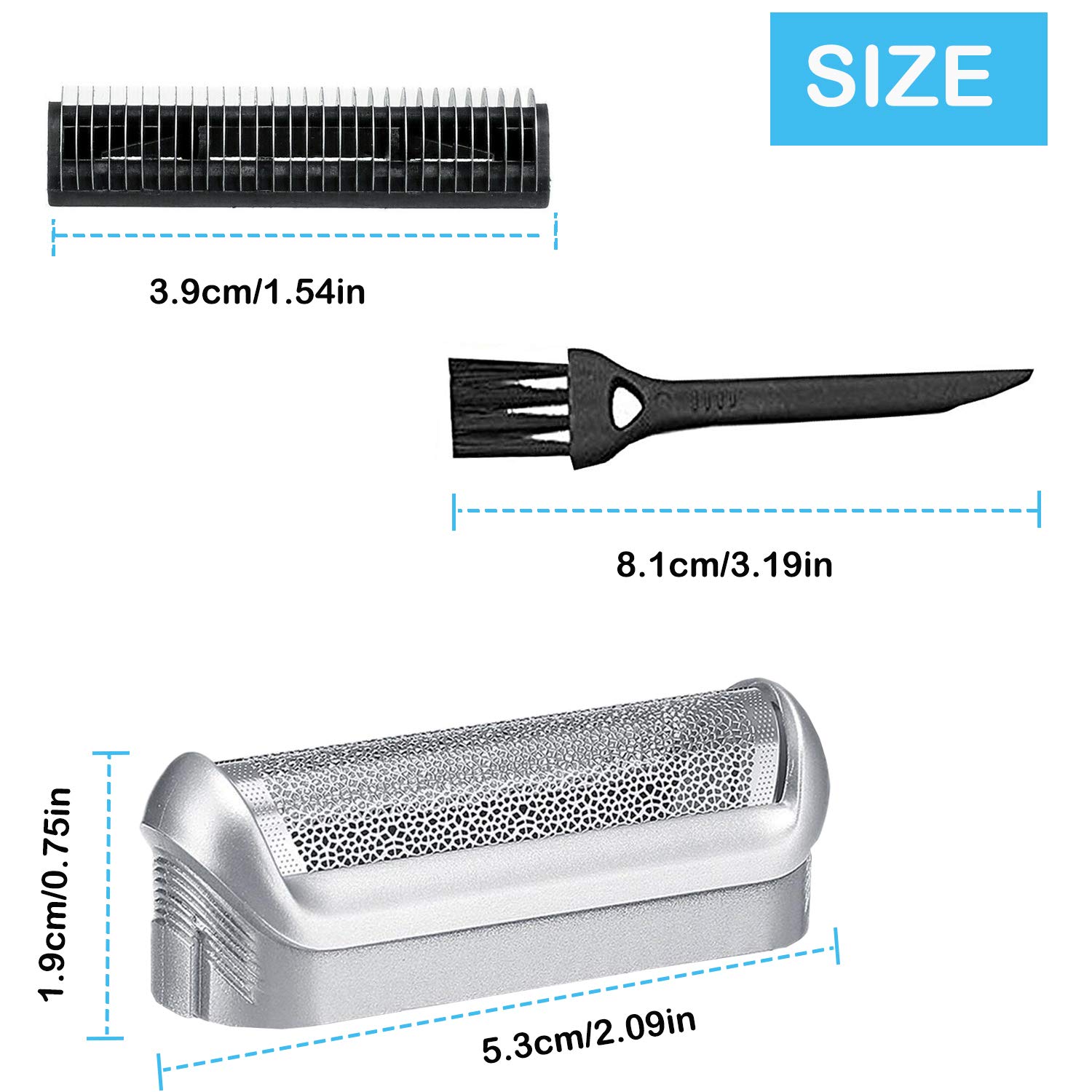 5S Foil Screen & Cutter for Compatible with Bra-un, Replacement Cutter Blade Head for Compatible with Bra-un Pocketgo Pocket Twist 5609, 370/575 P40 P50 P60 P70 P80