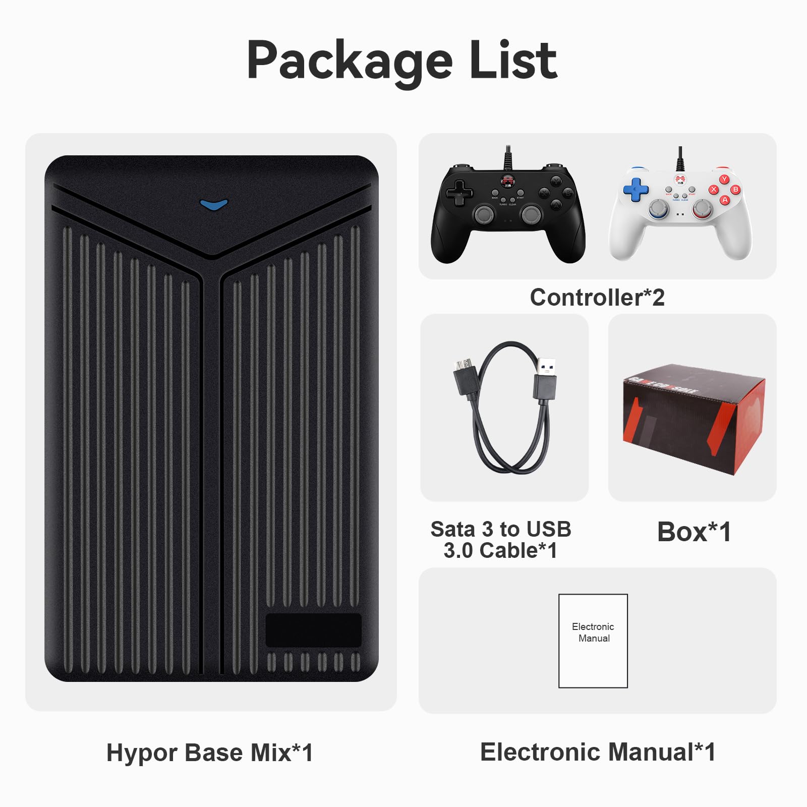 5T Retro Game Console HDD Store 60649 Video Games, 80+ Emulator Console, 58 AAA PC Games, Game Hard Drive Compatible with Retrobat/Launchbox/Playnite, Plug and Play for Win 8.1/10/11, 2 Vibrate CTL