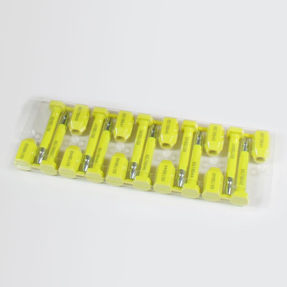 NovaVision Brand Bolt Seal for Cargo Containers and Truck Trailers, Yellow (10 Pack)