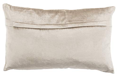Safavieh Enchanted Evergreen Throw Pillow, 12"x22", Beige/Gold