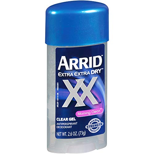 Arrid XX Extra Extra Dry Clear Gel Antiperspirant Deodorant, Morning Clean , 2.6 Oz, Pack of 6