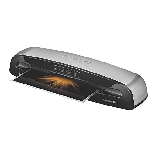 Fellowes Saturn 3i 125 Thermal Laminator Machine with Self-Adhesive Laminating Pouch Starter Kit, 12.5 inch & Thermal Laminating Pouches, 5mil Letter Size Sheets, 9 x 11.5, 100 Pack, Clear (5743501)