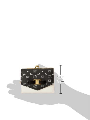 ARDIE(アルディ) Aldi HK71 Women's Tri-Fold Wallet with Gamaguchi Monogram Hello Kitty Black