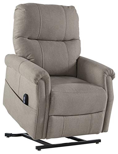 Signature Design by Ashley Markridge Modern Electric Power Lift Recliner for Elderly, Gray