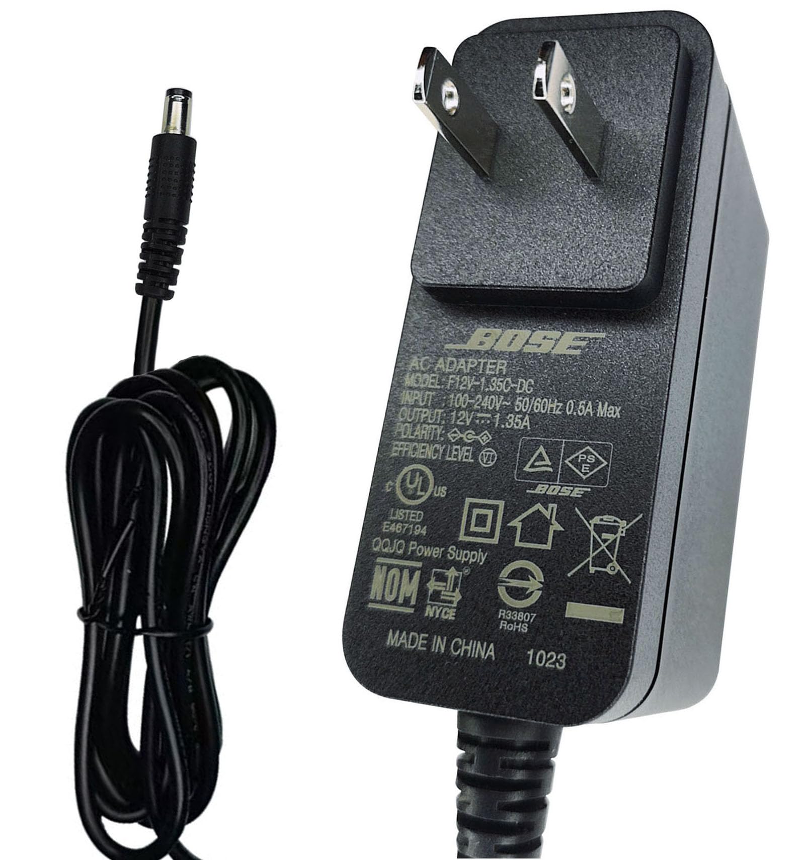 OEM Genuine 12V 1.35A UL AC/DC Adapter for Bose 415209 SoundDock XT 626209-1900 Sound-Dock-XT Speaker Lightning Connector F12V-1.35C-DC F12V-135C-DC ITC12V-1.35C-DC DC12V 12.0V Power Supply Charger