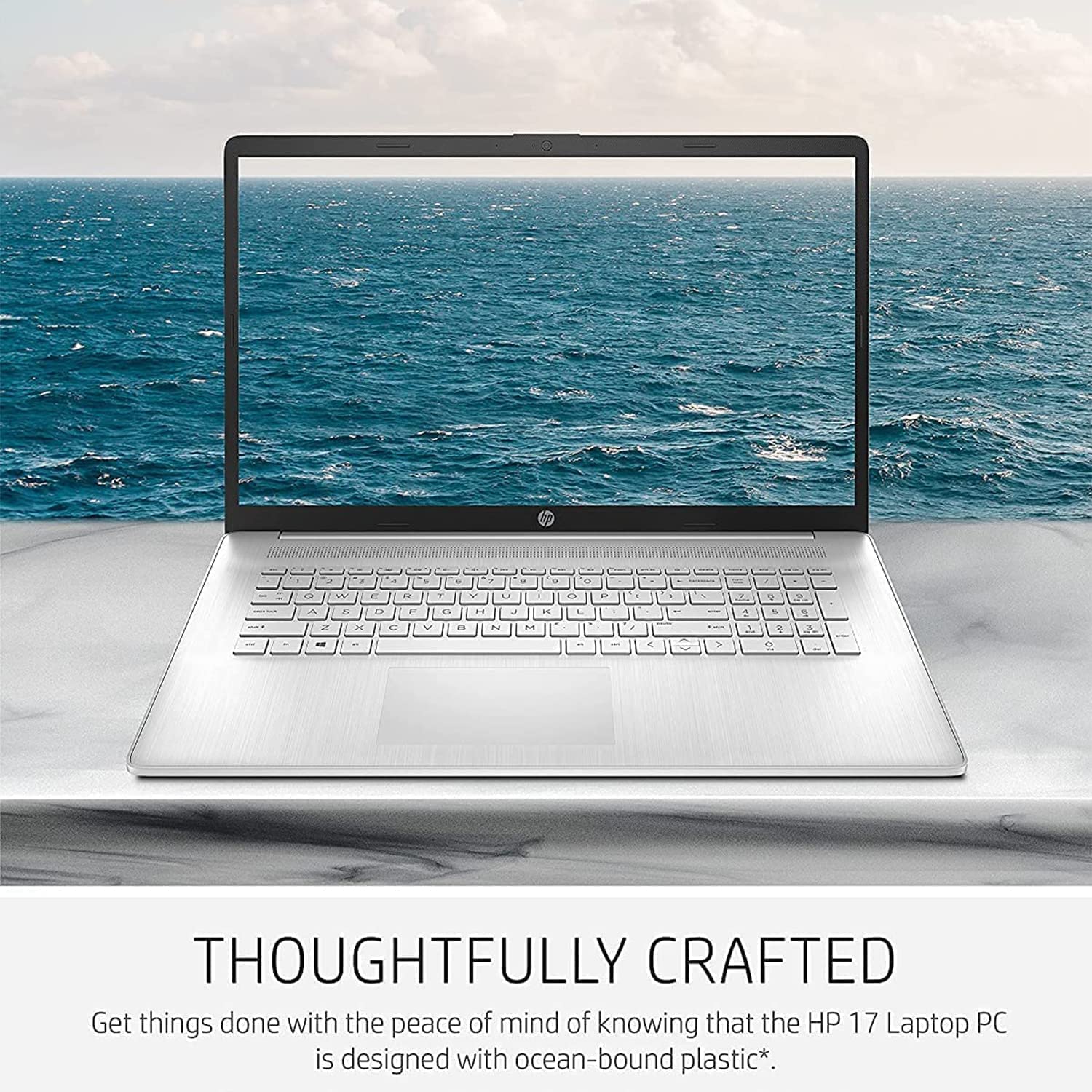 HP 17 Laptop, 17.3" HD Touchscreen Display, 12th Gen Intel i7-1255U Processor, 16GB RAM 1TB PCIe SSD, Backlit Keyboard, Webcam, WiFi, Bluetooth, Windows 11 Home, Natural Silver