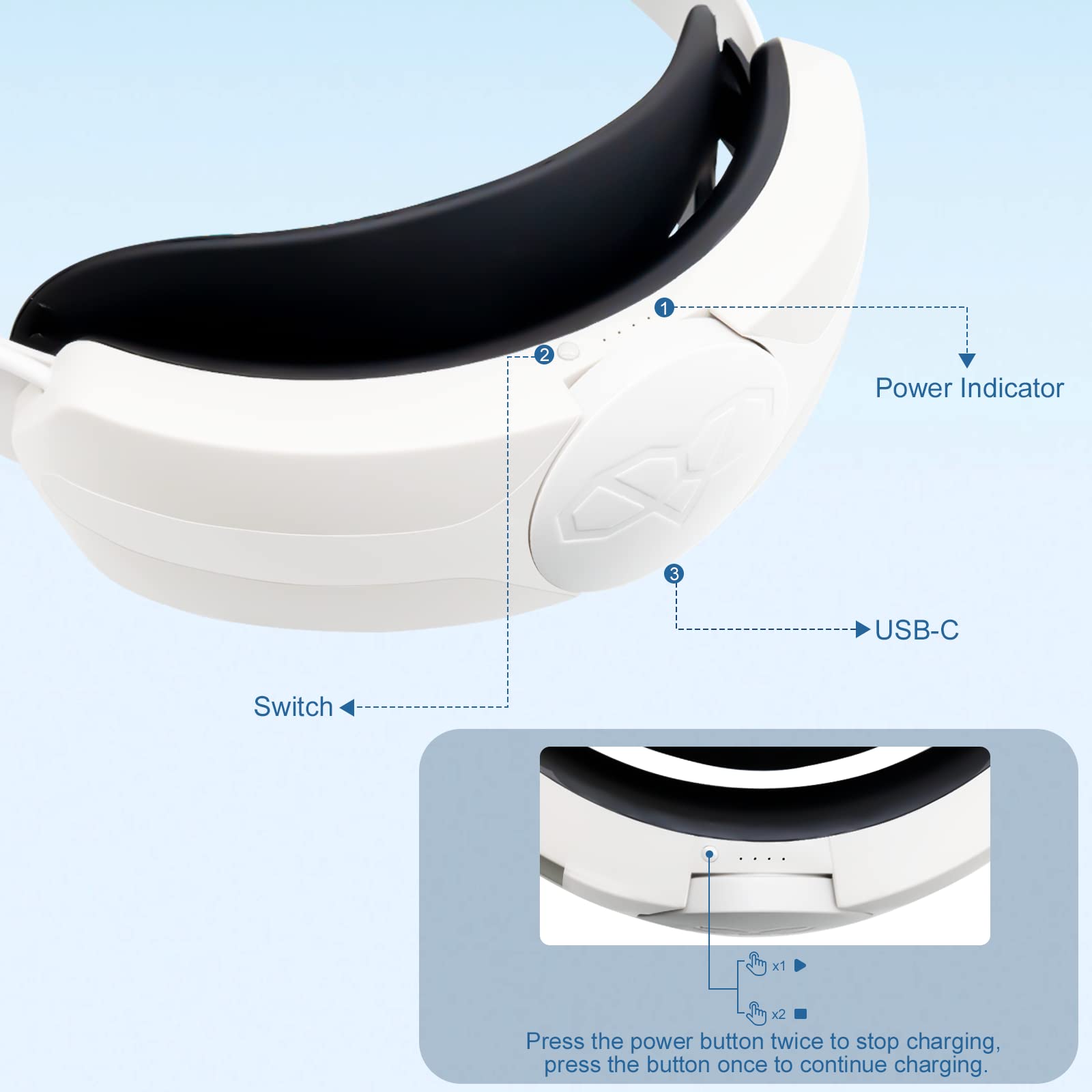 8VR Head Strap with Battery for Oculus Quest 2, Adjustable Elite Strap with 6000mAh Battery Pack for Enhanced Comfort and Playtime in VR, Fast Charging and Counter Balance Quest 2 Accessories
