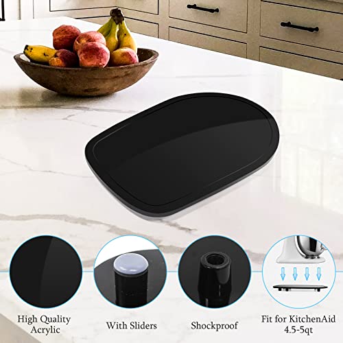 Acrylic Mixer Slider Compatible with Tilt Head Kitchen aid 4.5-5 Qt Tilt Head Stand Mixer - Kitchen Countertop Storage Mover Sliding Tray for Kitchen aid 4.5-5 Qt, Mixer Appliance Moving Caddy