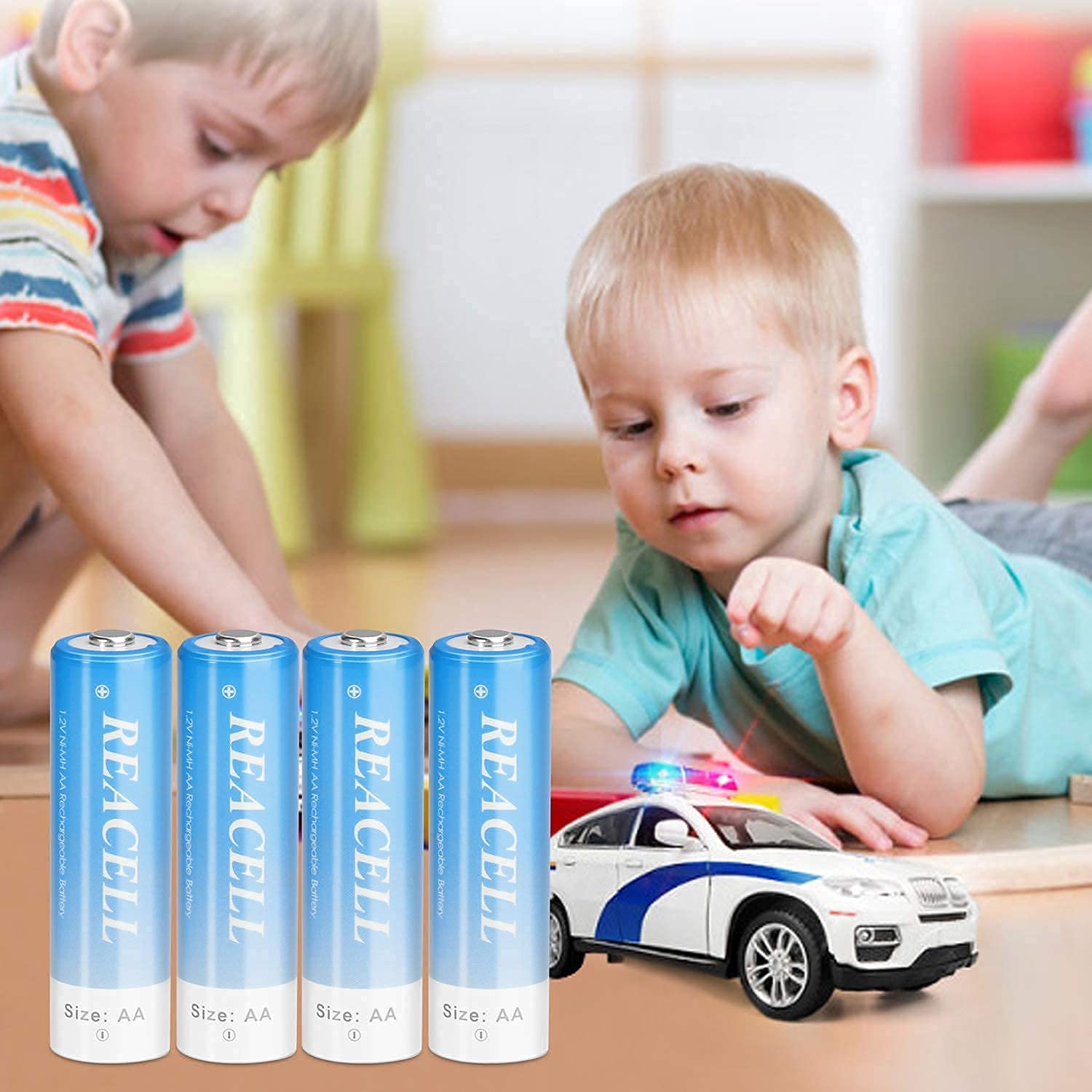 REACELL 16 Counts 2800mAh AA Rechargeable Batteries, High Capacity NiMh AA Battery, 1.2V AA Batteries with Battery Box